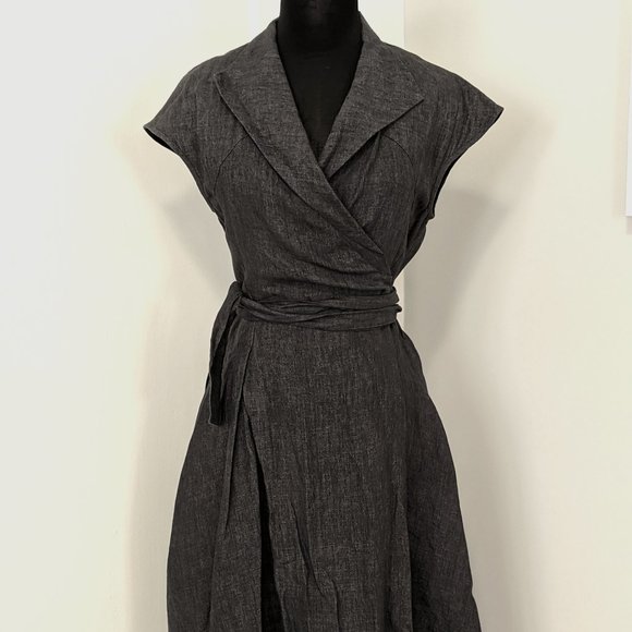 Lilith Paris | Dresses | Lilith 0 Linen Wrap Dress | Poshmark